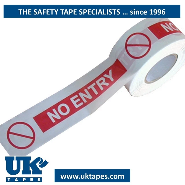 NO ENTRY BARRIER tape - hazard warning cordon - long length 200M roll £ ...