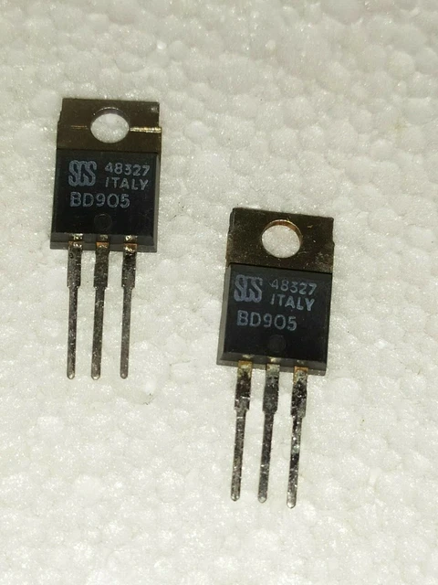 BD905 TRANSISTOR SILICON NPN BOITIER TO220 Lot 2 Pcs CL7/74 EUR 7,25 - PicClick FR