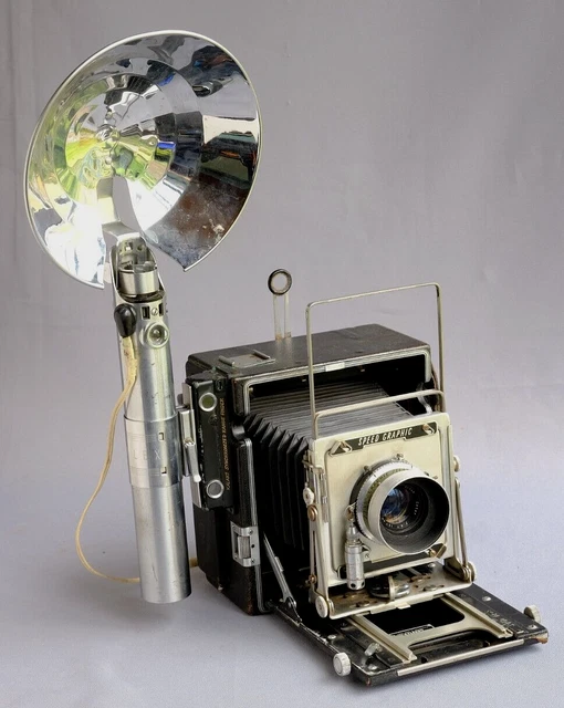 SPEED GRAPHIC CAMERA with GRAFLEX 3 CELL FLASH GUN £525.00 - PicClick UK