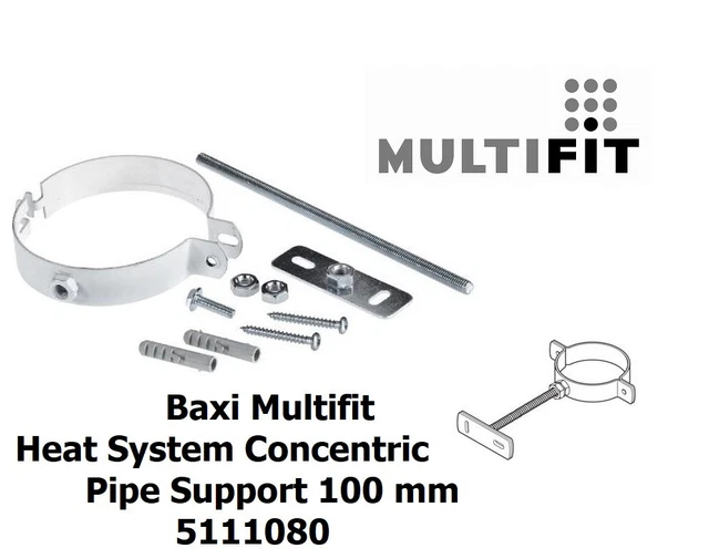 BAXI MULTIFIT Heat System Concentric Pipe Support 100 mm 5111080 £9.89 ...