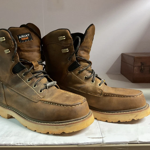 ARIAT® MEN’S REBAR Lift 6" H20 Safety Composite Toe Lace Up Leather ...
