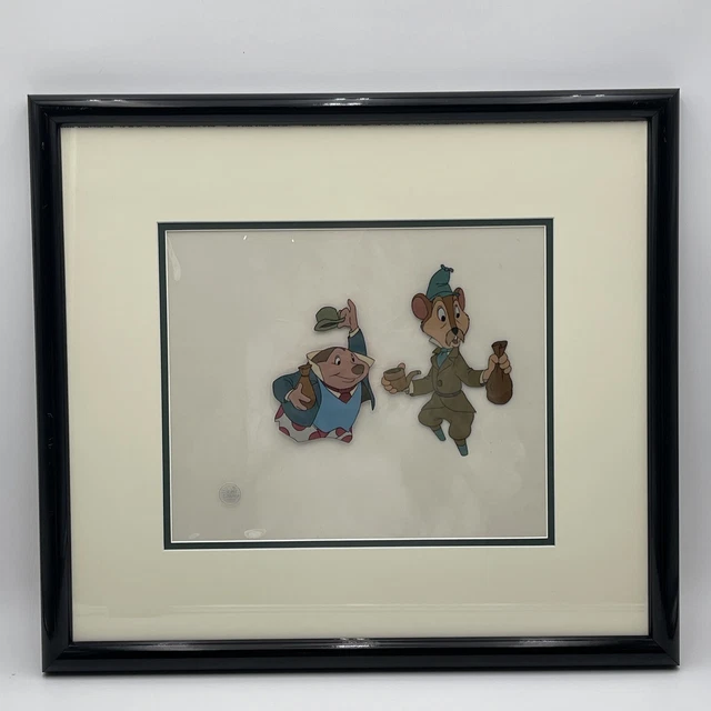 WALT DISNEY MICKEY'S Christmas Carol Ratie & Moley Movie Production Cel ...
