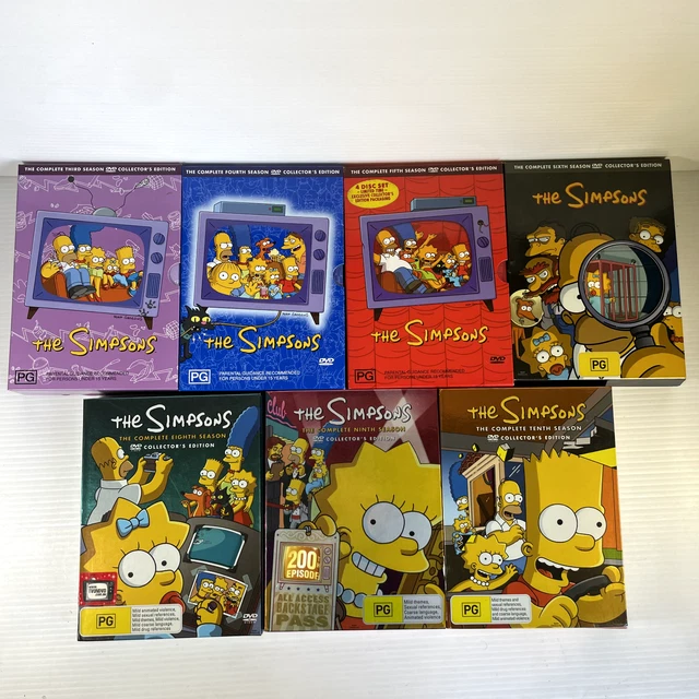 SIMPSONS DVD SEASON 1-10 Boxset Collectors Edition 3 4 5 6 8 9 10 ...
