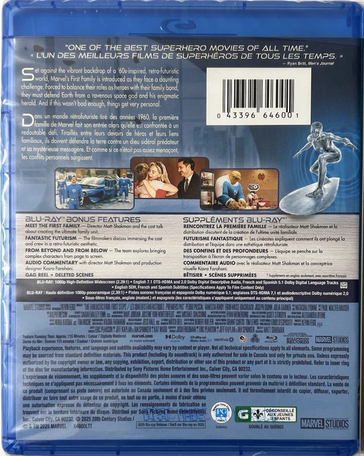 FANTASTIC FOUR FIRST Steps - Blu-ray Region ABC Brand New ----2025 $23. ...