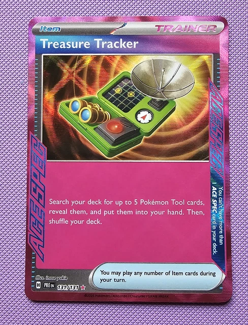 TREASURE TRACKER 131/131 Pokemon Prismatic Evolutions ACE SPEC £2.54 ...