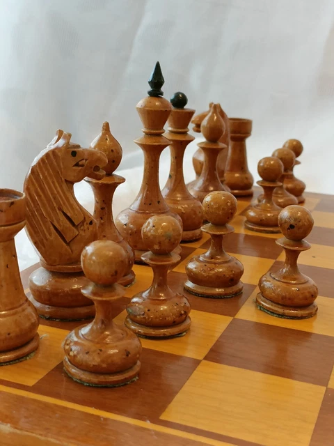 VINTAGE SOVIET TOURNAMENT chess set, 1940s-50s, with board. £42.32 ...