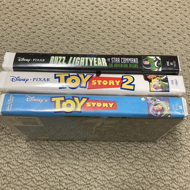 DISNEY VHS TAPES LOT OF 3 Toy Story 1,2& Buzz Light Year Of Star ...