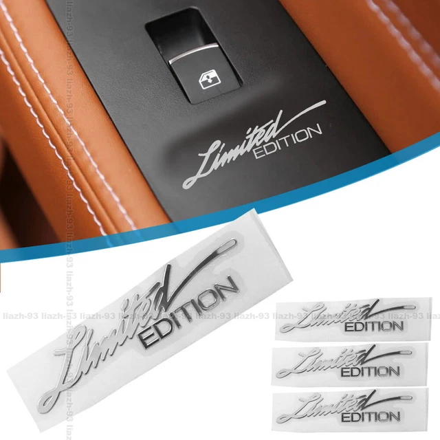 SILVER LIMITED EDITION Logo Emblem Badge 3D Metal Stickers Decal Car ...