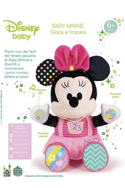 MINNIE MOUSE CLEMENTONI Disney Baby Play & Learn Talking Plush - 6 ...