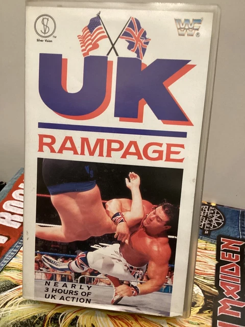 WWF UK RAMPAGE VHS Video Cassette Silver Vision Vintage Wrestling Tape ...