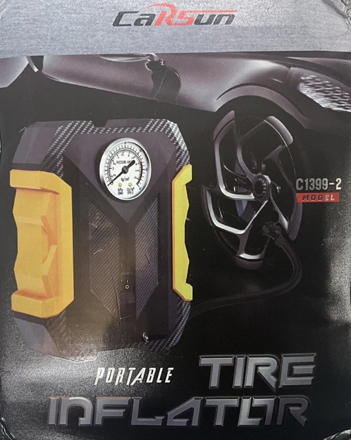 CARSUN C1399-2 TYRE Inflator Portable Air Compressor 150 PSI 12V £22.99 - PicClick UK