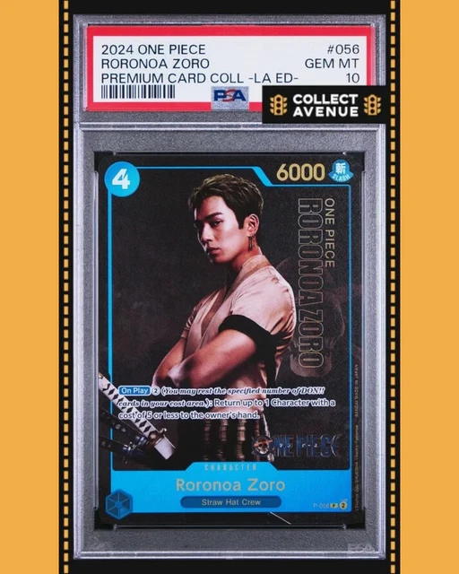 ONE PIECE PSA 10 Roronoa Zoro Pre Card Coll Live Action Ed P-056 En EUR ...