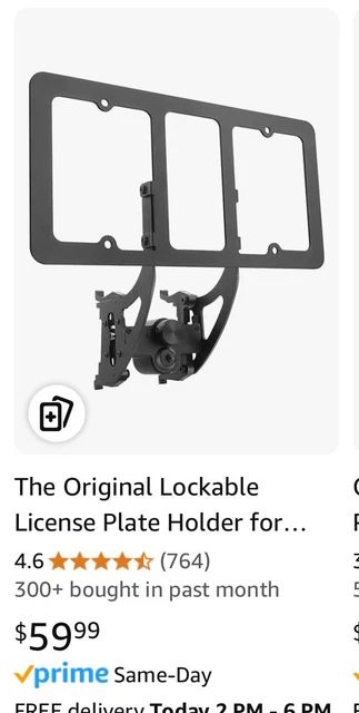 THE ORIGINAL LOCKABLE License Plate Holder for 2020-2024 Tesla Model Y ...