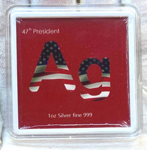 MAGA 47TH DONALD Trump & Elon Musk Colorized 1 oz .999 Silver Square Bar in Cap EUR 90,60 ...