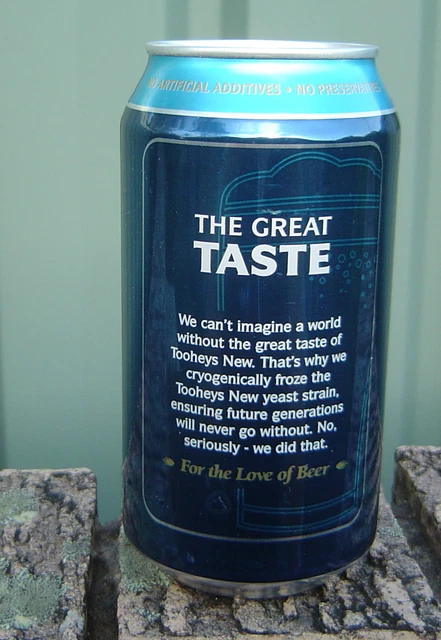 TOOHEYS NEW THE Great Taste Beer Can Beer Can is Bottom Opened EUR 3,98 ...