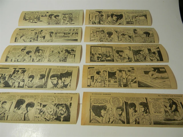 VINTAGE AUG 1971 Dateline Danger Newspaper Comic Strip Lot of 10 1970s ...