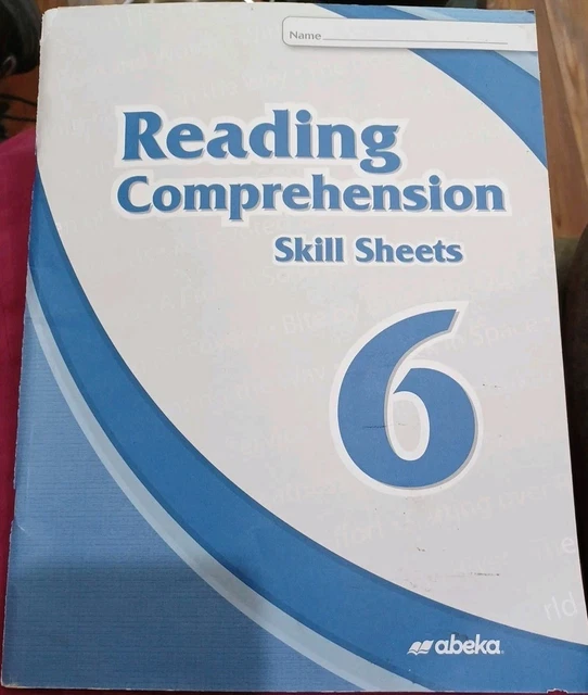 ABEKA READING COMPREHENSION Skill Sheets 6 Reading Program Christian ...
