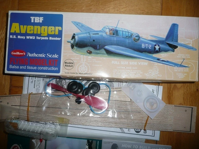 FLYING MODEL BALSA Wood Plane Avenger Ww2 Torpedo Bomber £10.80 ...