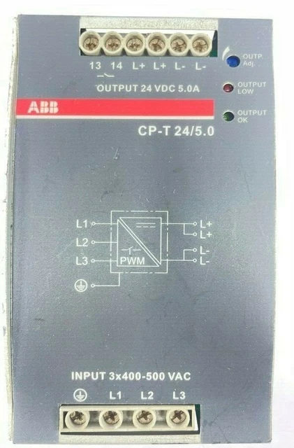 ABB CP-T 24/5.0 1102239601 Switch Mode Power Supply In 400-500VAC Out 24VDC 5A £98.81 - PicClick UK