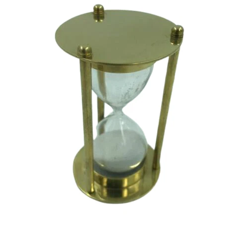 NAUTICAL BRASS TIMER, White Sand, 1 Minute, 4 inch, Beautiful Showpiece ...