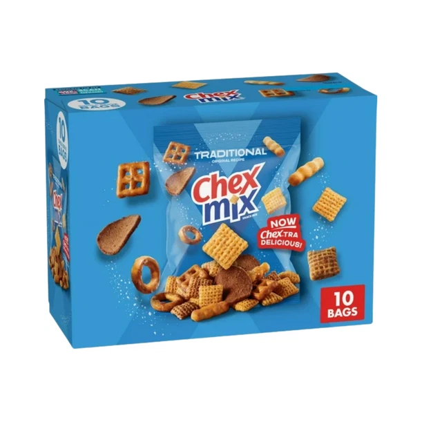 CHEX MIX SNACK Mix, Traditional Original Recipe, 1.75 oz each, 10 Count ...