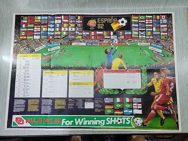 VINTAGE 1982 ESPANA 82 World Cup Game Football Poster Fuji Film ...