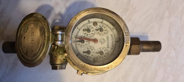 VINTAGE GUEST AND Chrimes Ltd Water Meter - Round body, Brass ...