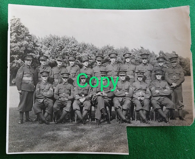 WWII OFFICERS, ARMY Technical School, 1945. Original Large Photograph £ ...