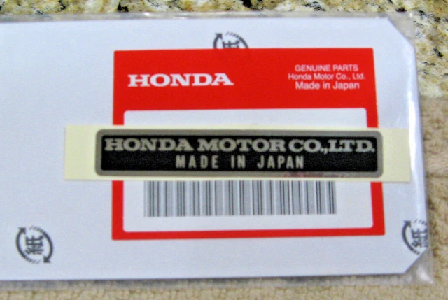 GENUINE OEM HONDA Made In Japan Decal Name Plate Sticker Civic Crx ...