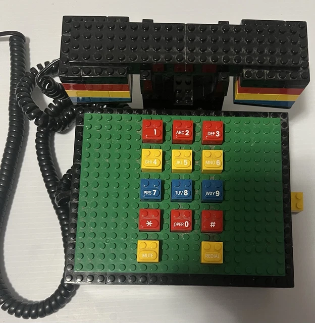 VINTAGE TYCO SUPER Fun Playful Colorful Blocks Lego Telephone 1980's ...