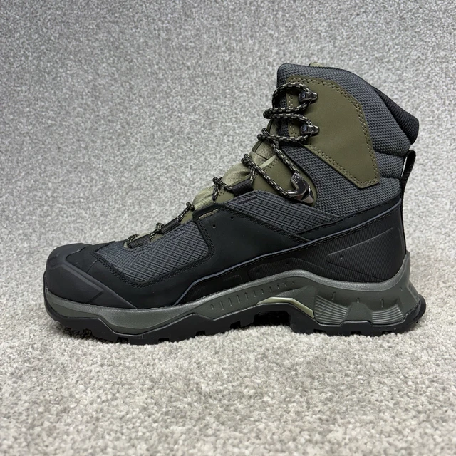 SALOMON QUEST ELEMENT Mid GTX Waterproof Boots Men's 10.5 Black Green ...