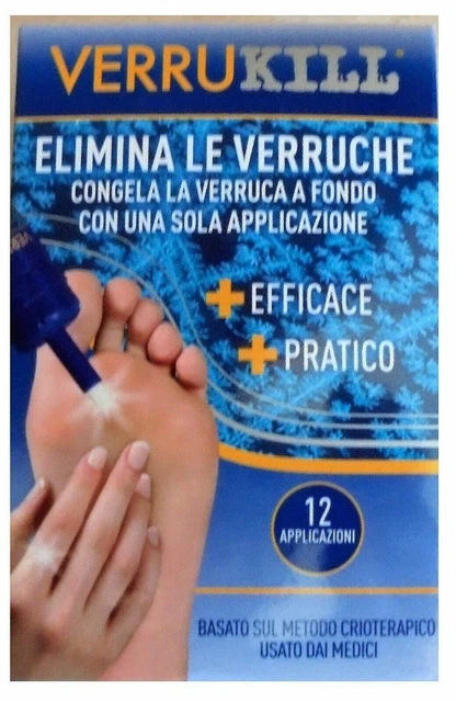 VERRUKILL SPRAY ELIMINA Verruche Porri 12 Applicazioni Crioterapia 50Ml ...