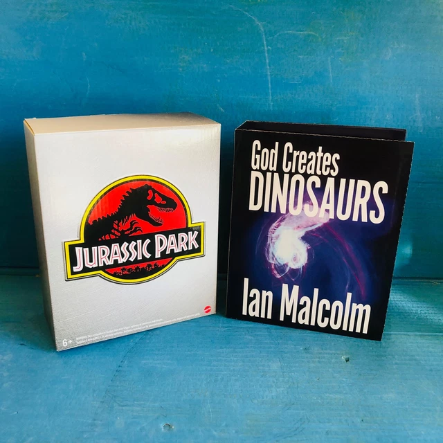 JURASSIC PARK CHAOS Theory Book Dr. Ian Malcolm Toy Action Figure Boxed ...