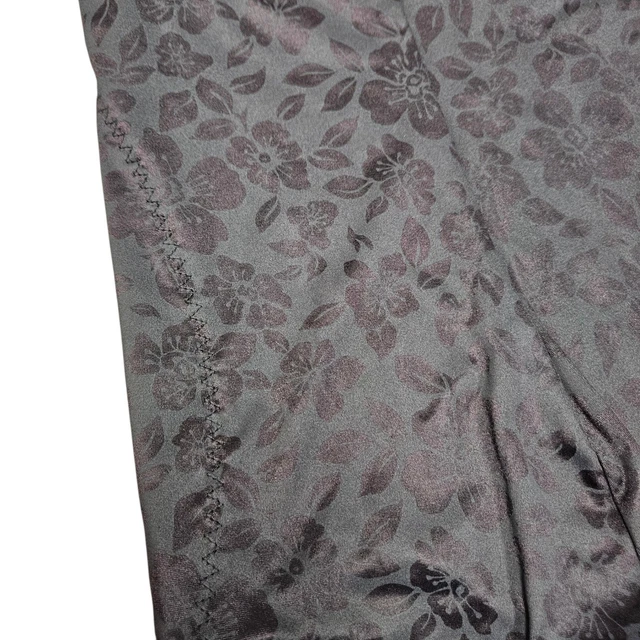 SEARS VINTAGE WOMEN Black Floral Jacquard Full Body Shaper Bodysuit ...