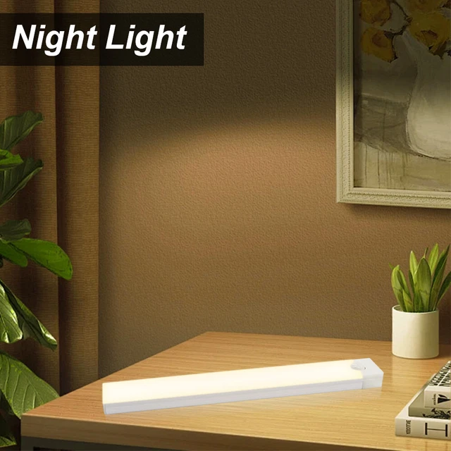 20CM AUTOMATIC LED Night Light Rechargeable Energy Saving PIR Warm ...
