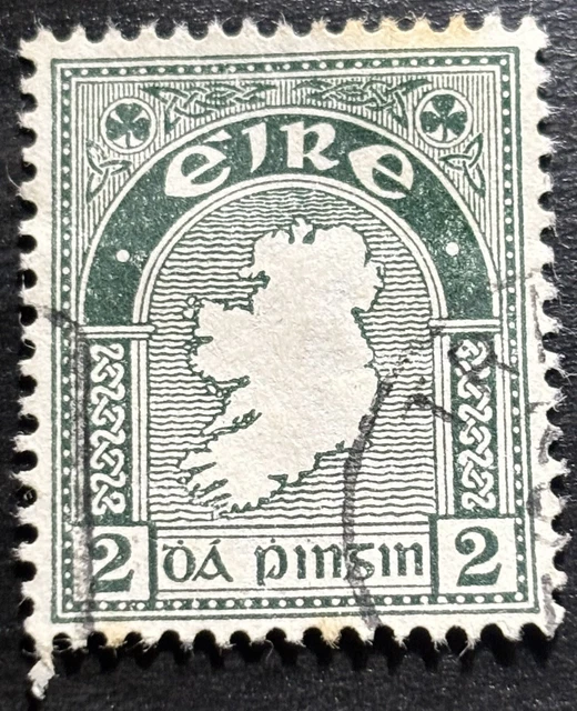 IRELAND USED STAMP - Map Definitive, 1940 - Grey Green 2p, SG 114 £1.99 ...