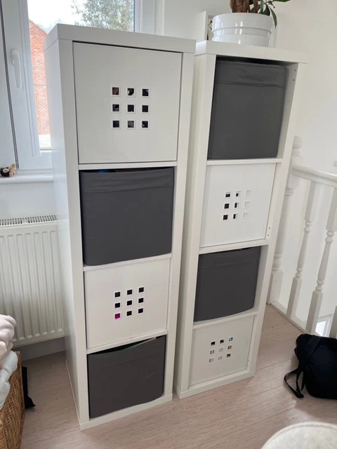 2 IKEA KALLAX Shelving Unit Storage Bookcase Shelving unit, white ...