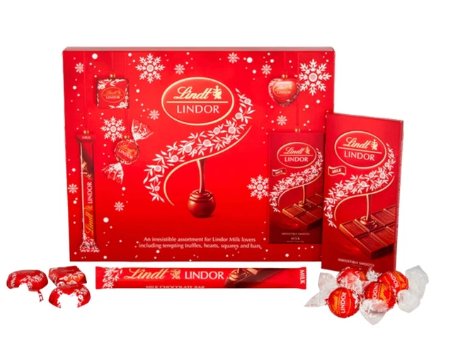 LINDT LINDOR MILK Luxury Chocolate Selection Box 234g Great Christmas ...