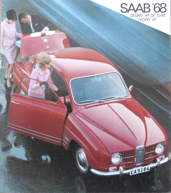1968 SAAB 96 USA Prospekt Brochure, 4 Seiten EUR 14,95 - PicClick DE