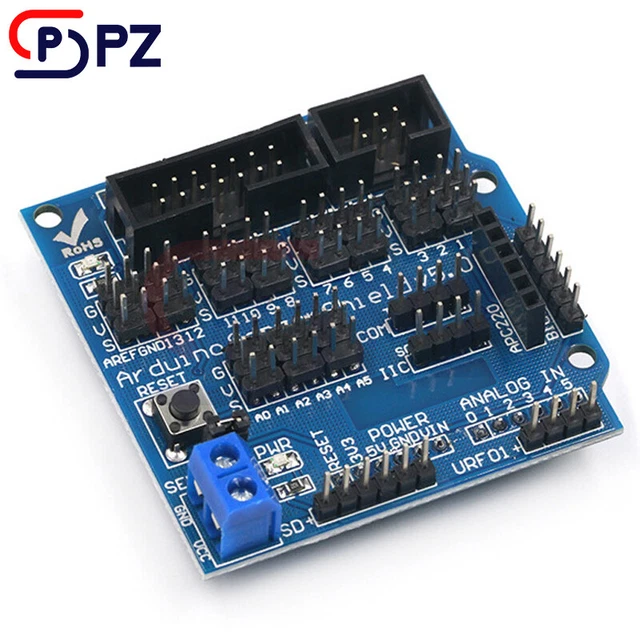 UPGRADED V5 ARDUINO UNO R3 V5.0 Sensor Shield Expansion Board V5.0 IIC ...