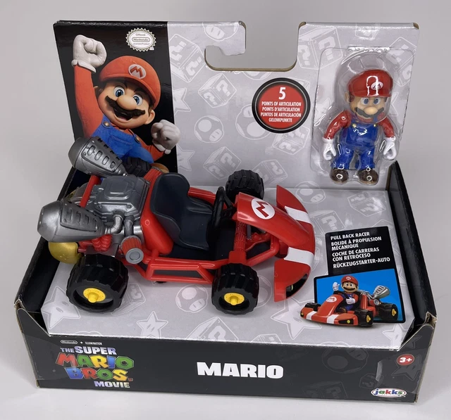 NINTENDO THE SUPER Mario Bros Movie Pull Back Racer Car Kart Toy Jakks ...