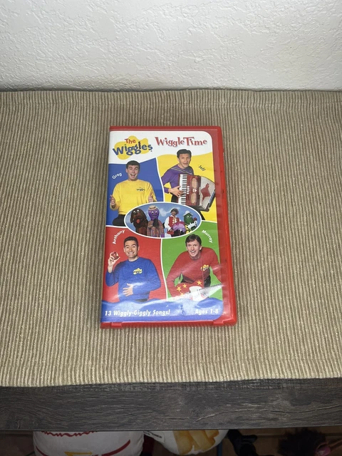 THE WIGGLES ~ Wiggle Time VHS Red Clam Shell Greg Jeff Anthony Murray ...