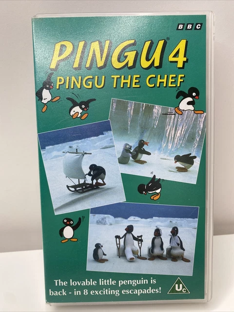 PINGU 4 : PINGU THE CHEF - VHS Video - 8 Pingu Tales (BBC 1993 ...