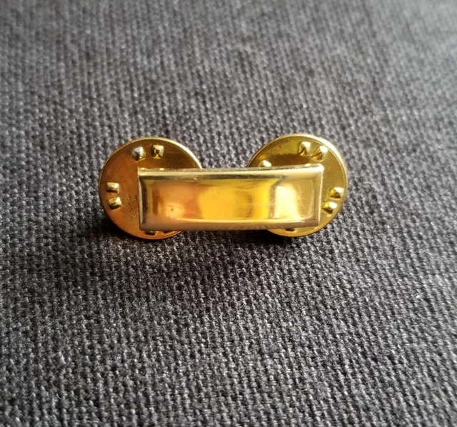 VINTAGE MILITARY GOLD-TONE 3/4" Bar Pin W-22 Double Pin Back $5.00 ...