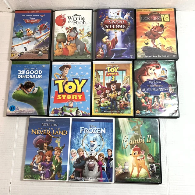 17 WALT DISNEY DVD lot Toy Story Lion King Cars Mermaid Nemo 101 EUR 64 ...