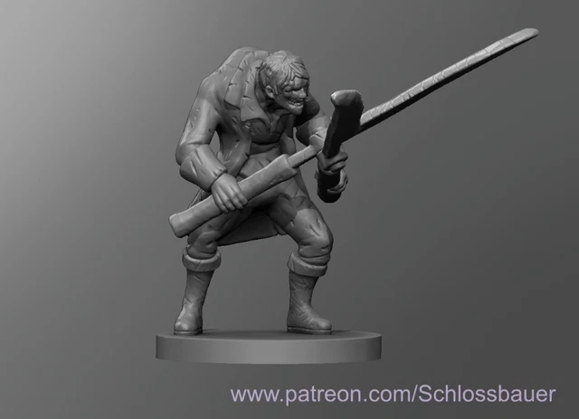 MEDIEVAL SCISSOR MAN Creature Monster Manual 28mm Scale DND D&D ...