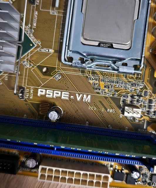 ASUS P5PE-VM REV: 1.00G Intel 865G DDR AGP Socket 775 Retro Motherboard ...