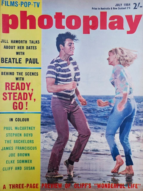 PHOTOPLAY JUL 1964 The Beatles, Cliff, Natalie Wood, Stephen Boyd ...