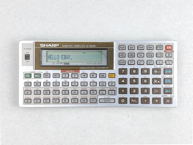 VINTAGE SHARP EL-5500III Scientific Calculator Pocket Computer With ...