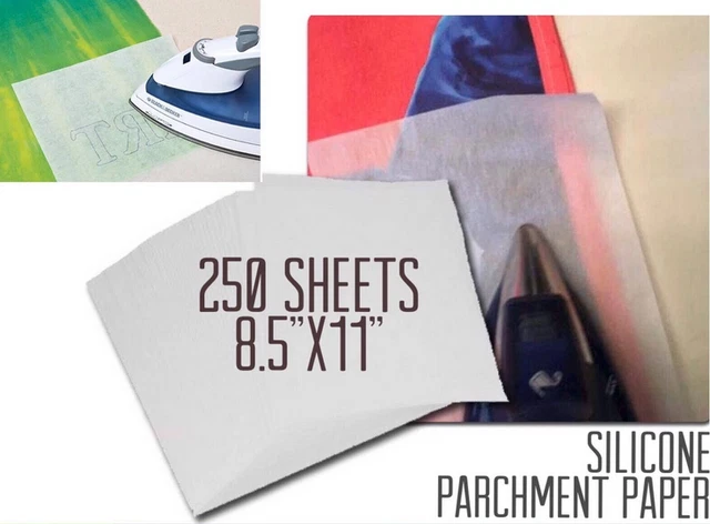 200-SHEETS PRE-CUT PARCHMENT Paper, 8.5”x11”, Heat Press, Dual Sides ...
